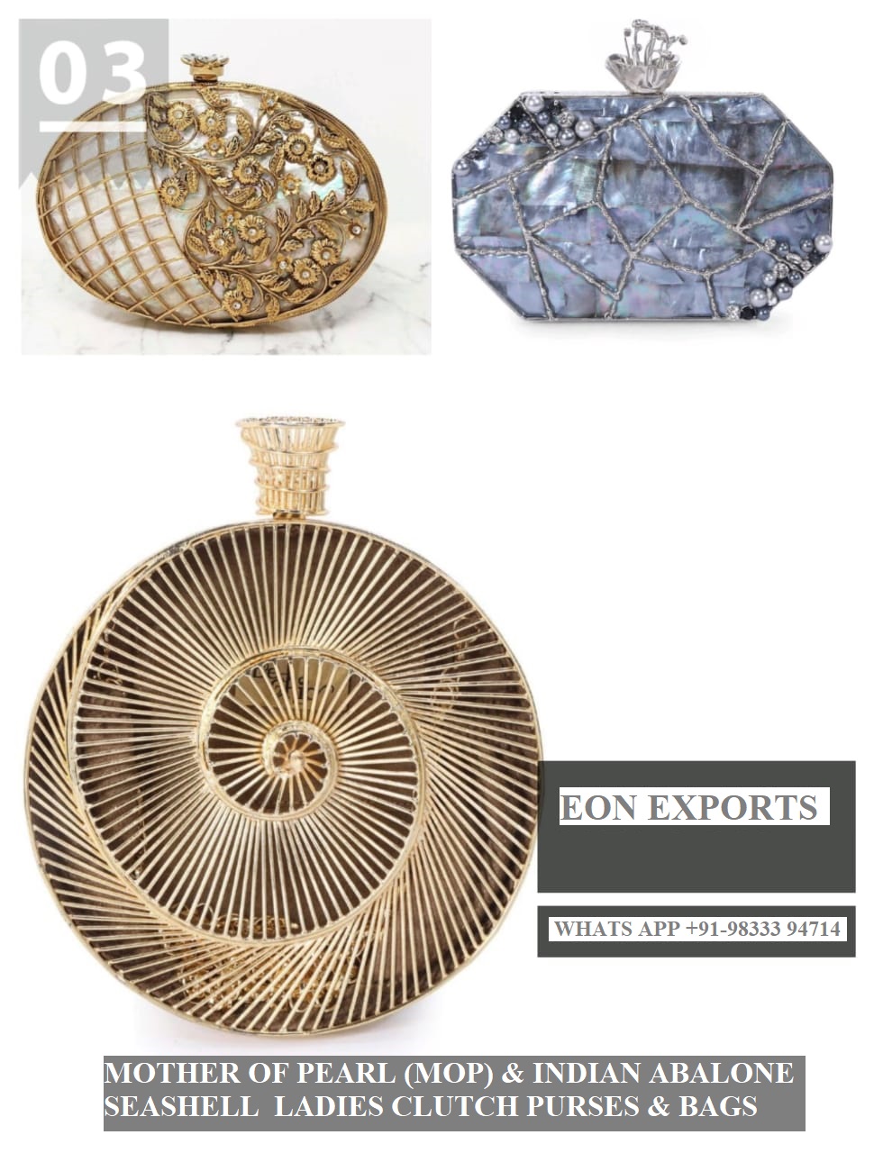 Mother of Pearl Clutch Purse Manufacturers, Suppliers in India