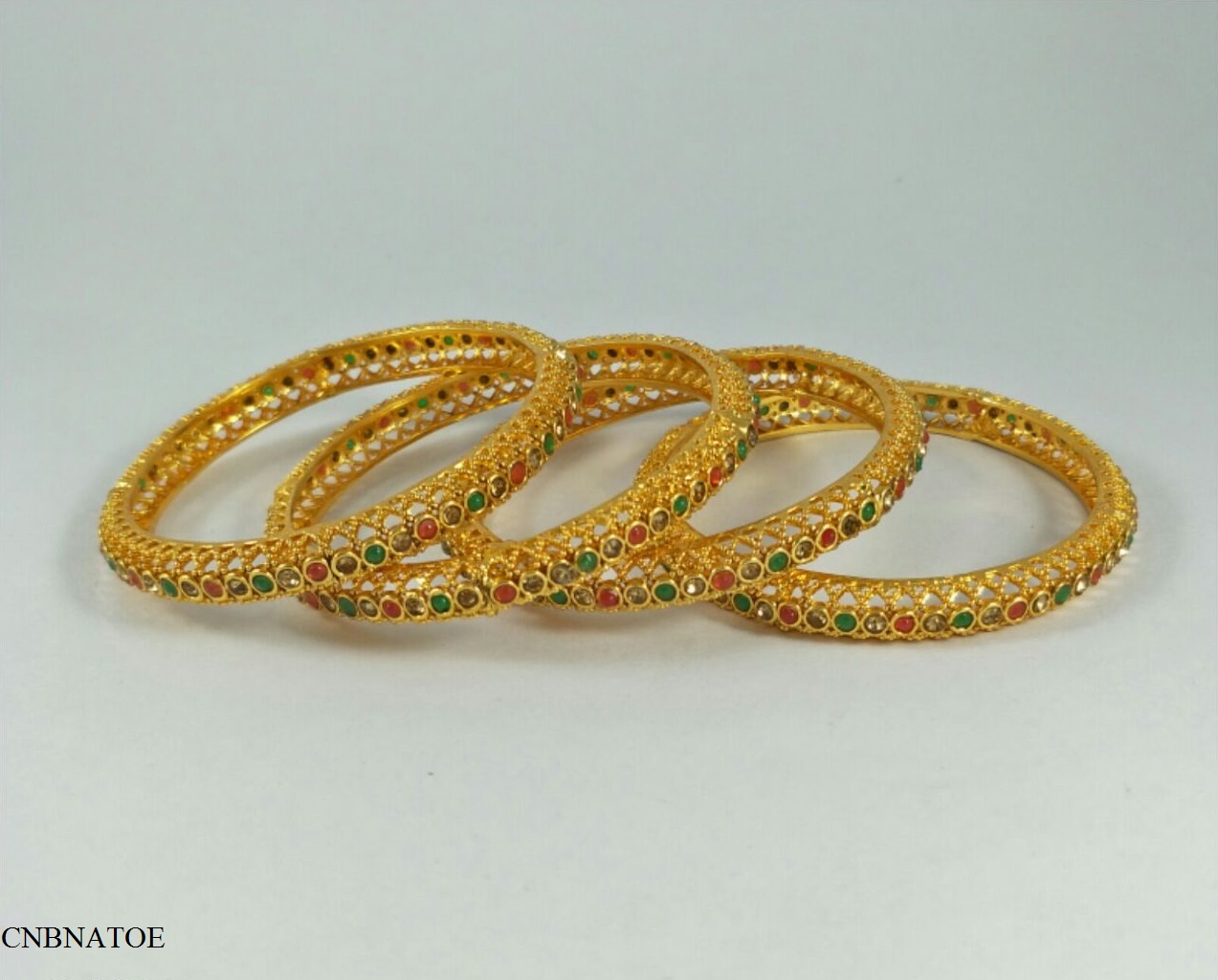 ANTIQUE STONE BANGLES SET