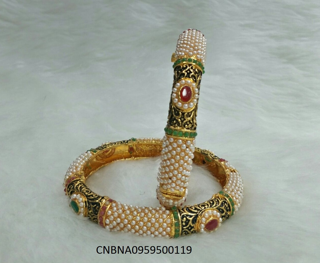 WEDDING PEARL INDIAN BANGLES